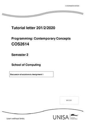 COS2614 Assignment 1: Developing a library management system - Studocu