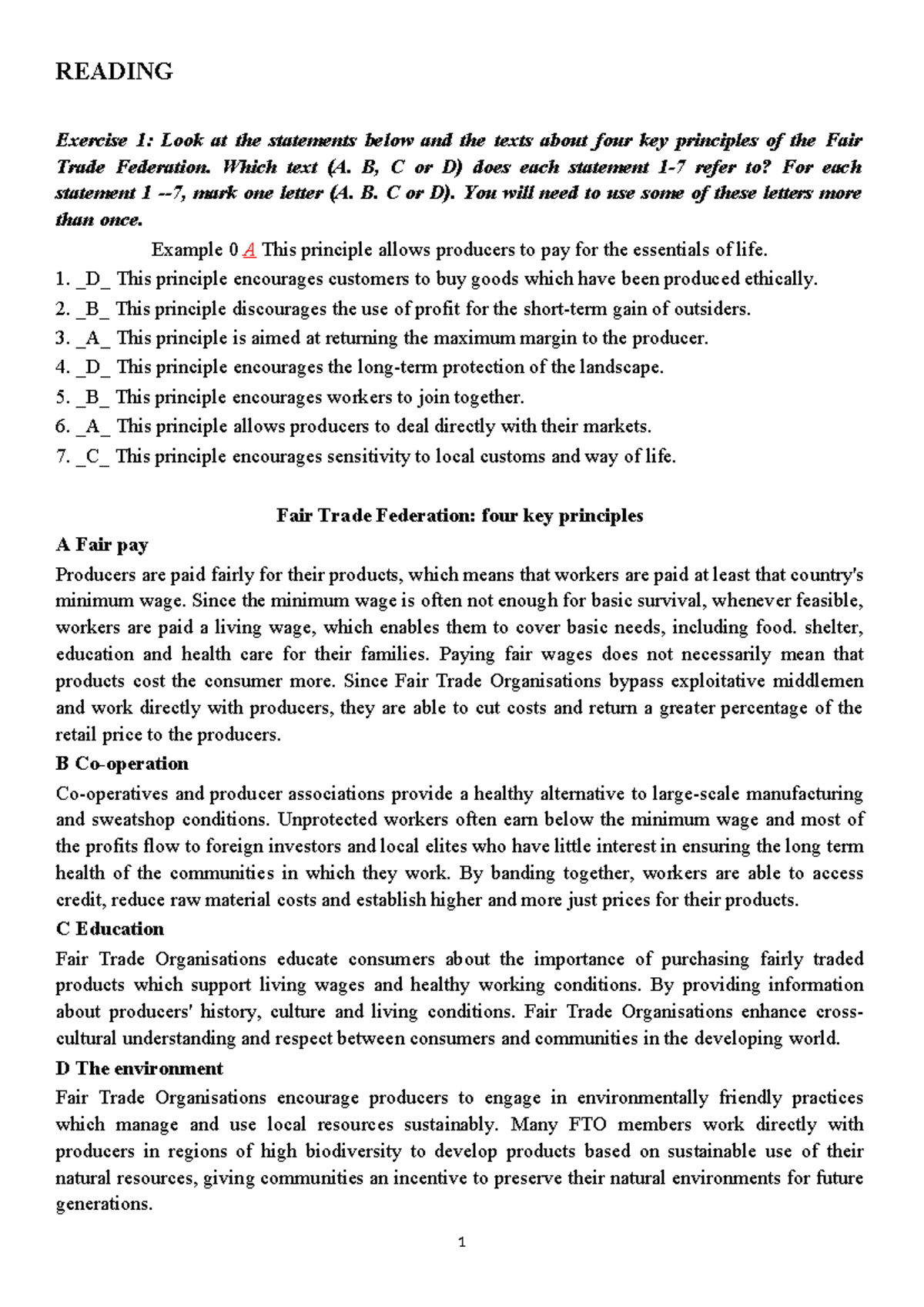 [BEC] Business Ethics Practice: Fair Trade Principles & Ethical Issues ...