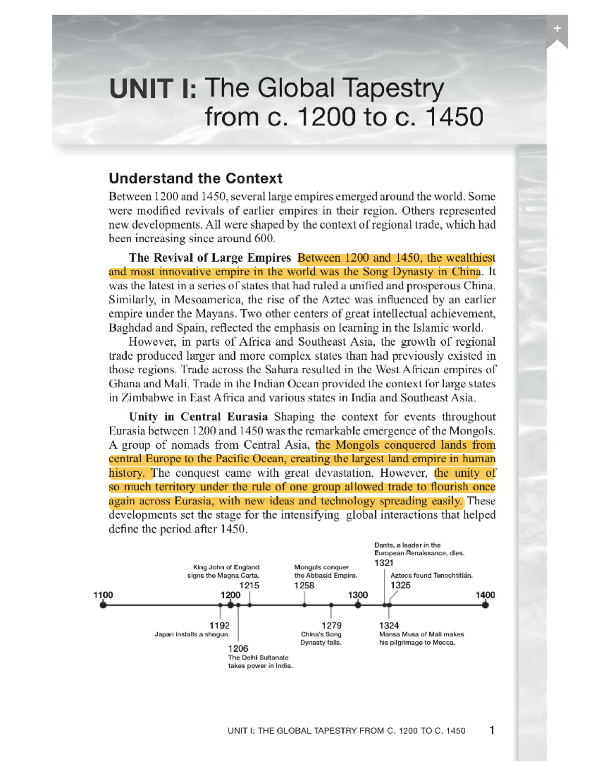 Unit I: The Global Tapestry (C. 1200 - C. 1450) - Key Developments in ...