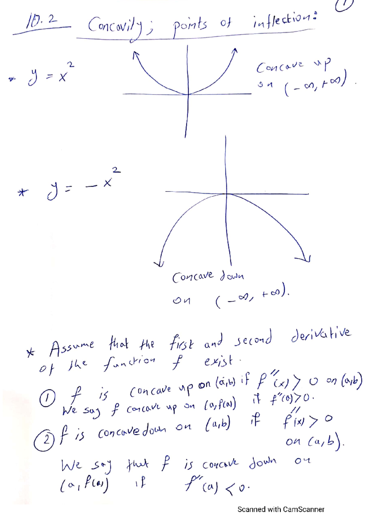 Calculus I Summary: Understanding Concavity & Inflection Points - Studocu