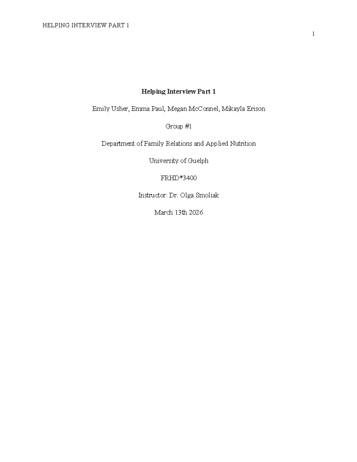 Helping Interview Part 1: Analyzing Social Anxiety in Counseling ...