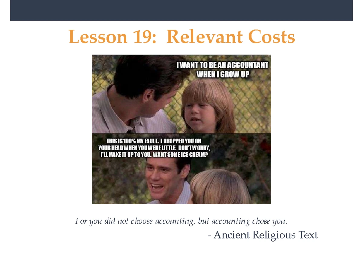 Relevant costing notes (acc2022H) - Relevant costing Relevant costing ...