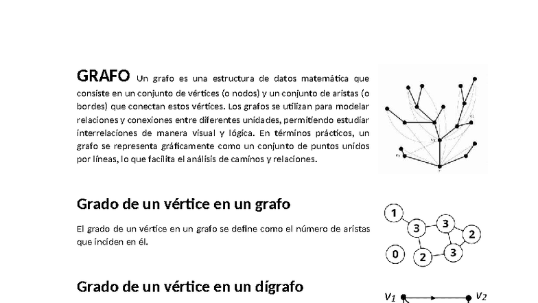GRAFO: Estructura y Propiedades de Grafos en Matemáticas - Studocu