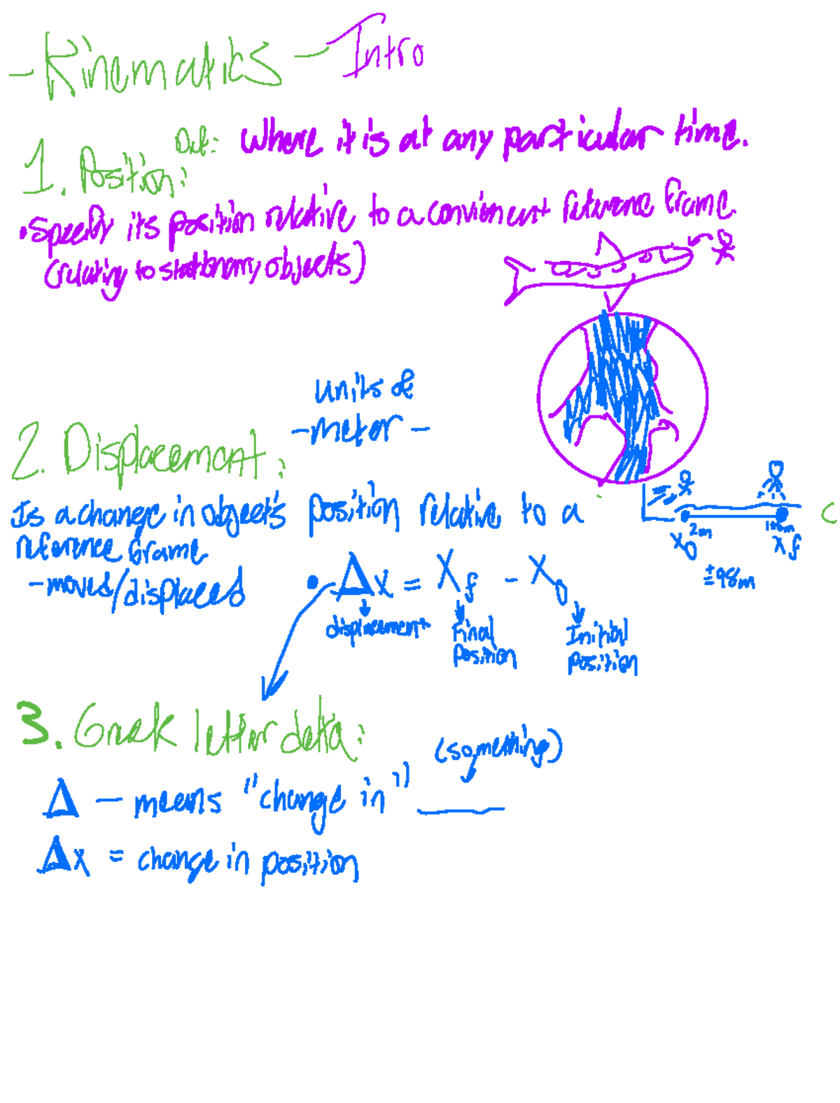 Kinematics Lecture Notes - Key Concepts & Equations (Course Code ...