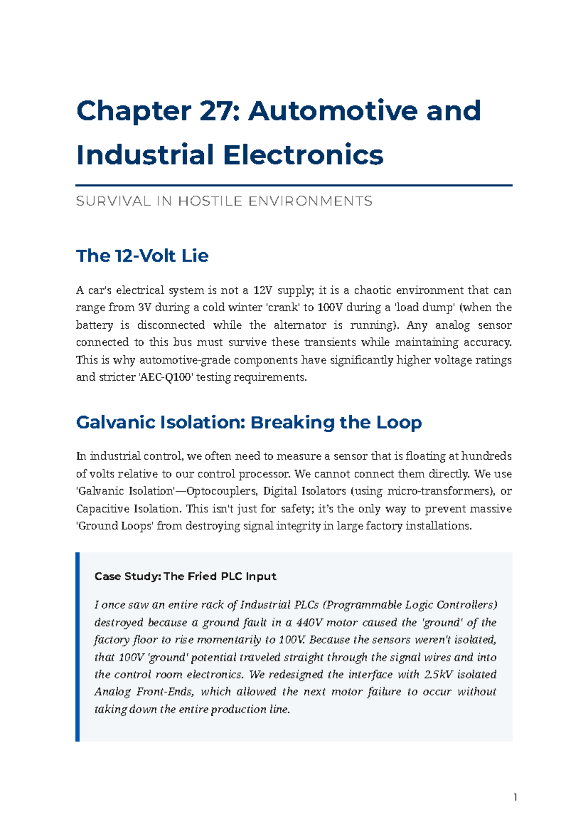 Chapter 27: Automotive & Industrial Electronics - Survival in Harsh ...