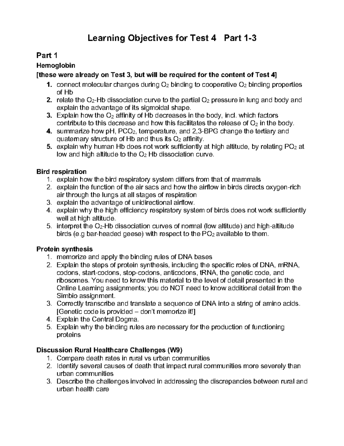 Learning Objectives for Genetics & Health Exam (W9-W10) - Learning ...