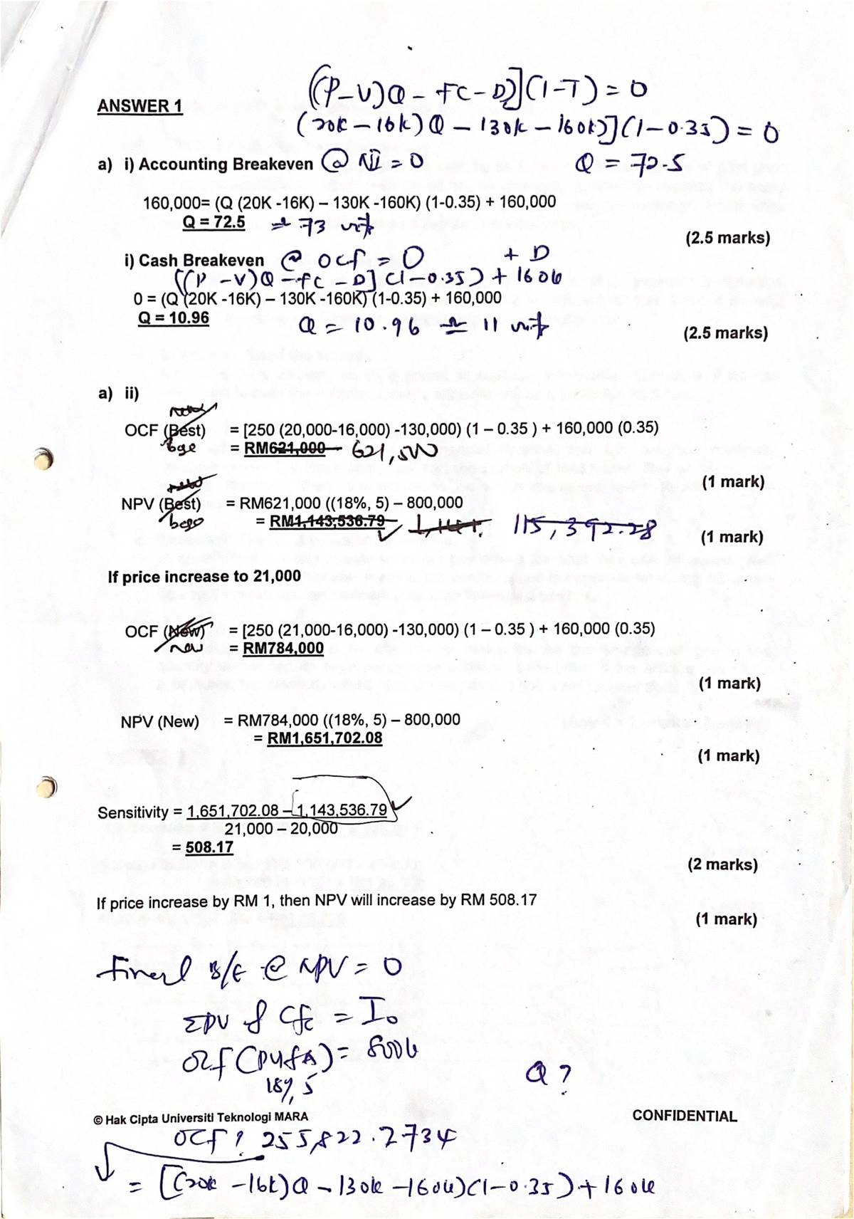 FIN544 JUNE 2019 Exam Answer Scheme and Solutions - Studocu