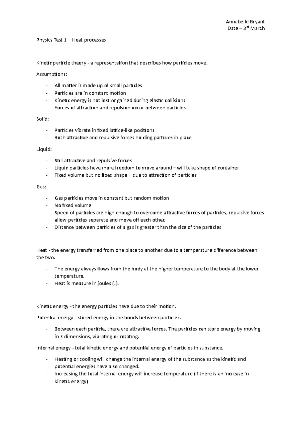Physics Formulae and Data sheet YEAR 11 2020 - PHYSICS YEAR 11 FORMULAE ...