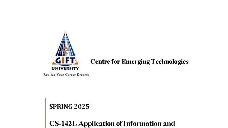 Lab Manual-02: Intro to Web Fundamentals (SPRING 2025) - Studocu