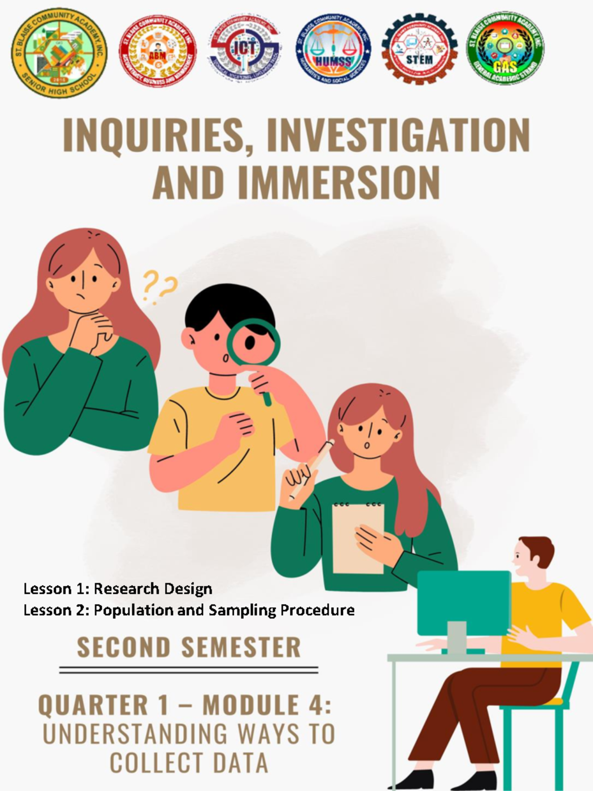 Module 4 new - Inquiries, Investigation, and Immersion - Lesson 1: Research Design Lesson 2 ...