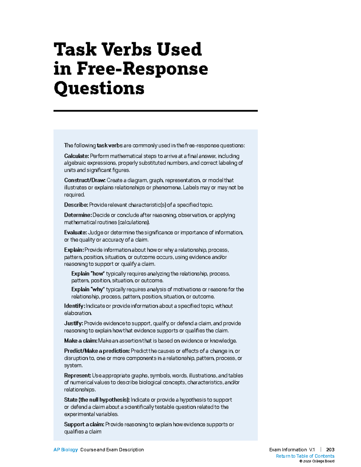 AP® Biology Task Verbs: Understanding Key Actions for Exams - Studocu