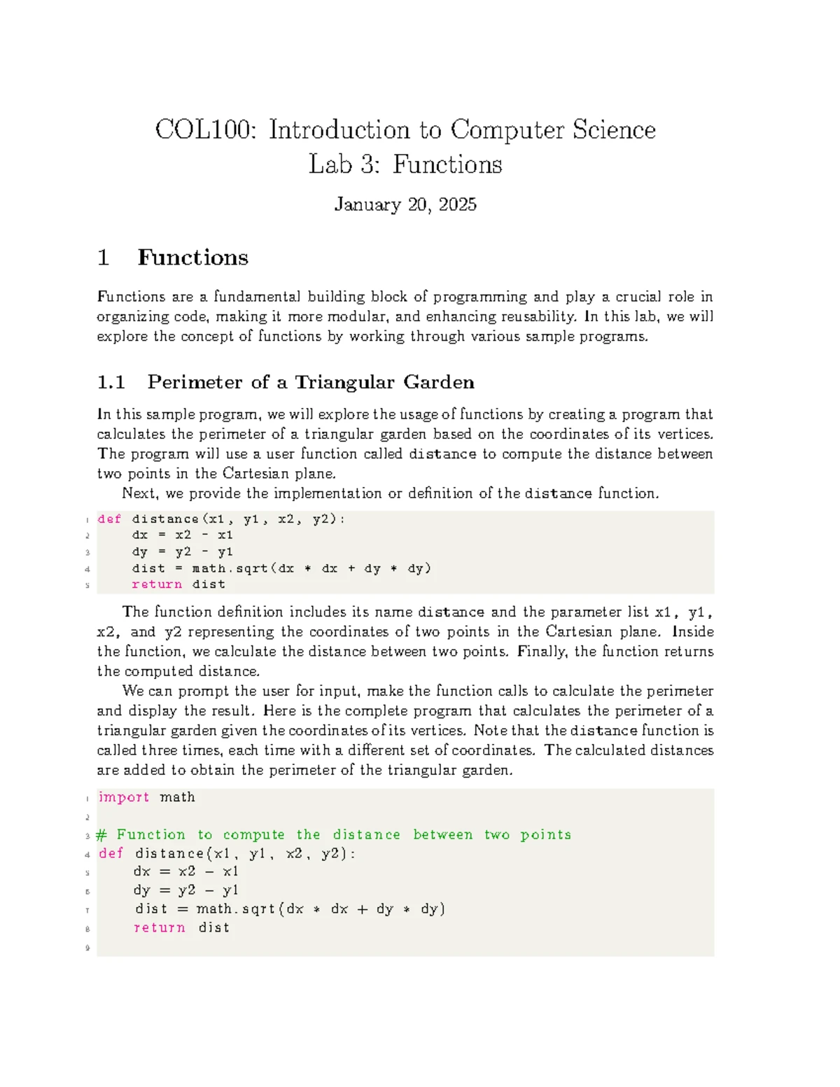 COL100: Lab 7 - Understanding Lists in Computer Science - Studocu