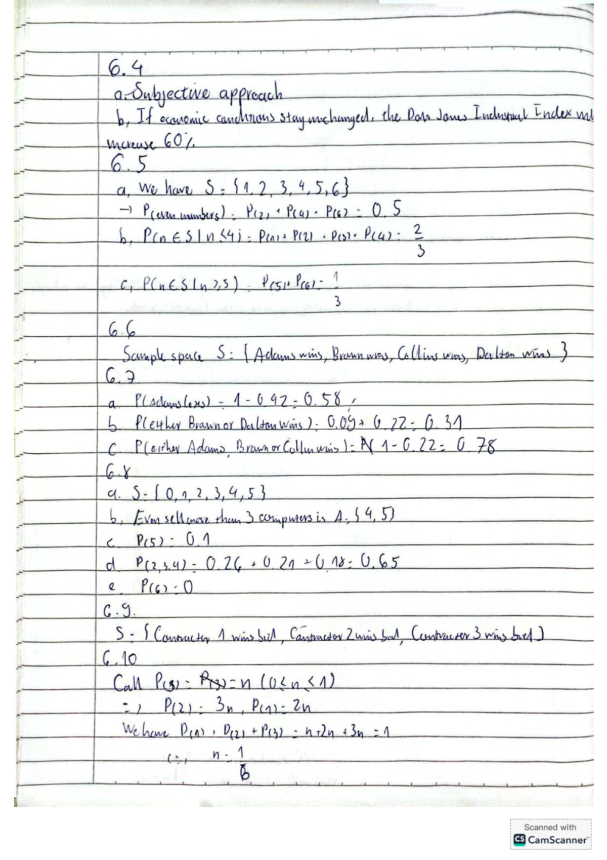 6.4 Subjective Approach & Probability Concepts - Homework XSTK - Studocu