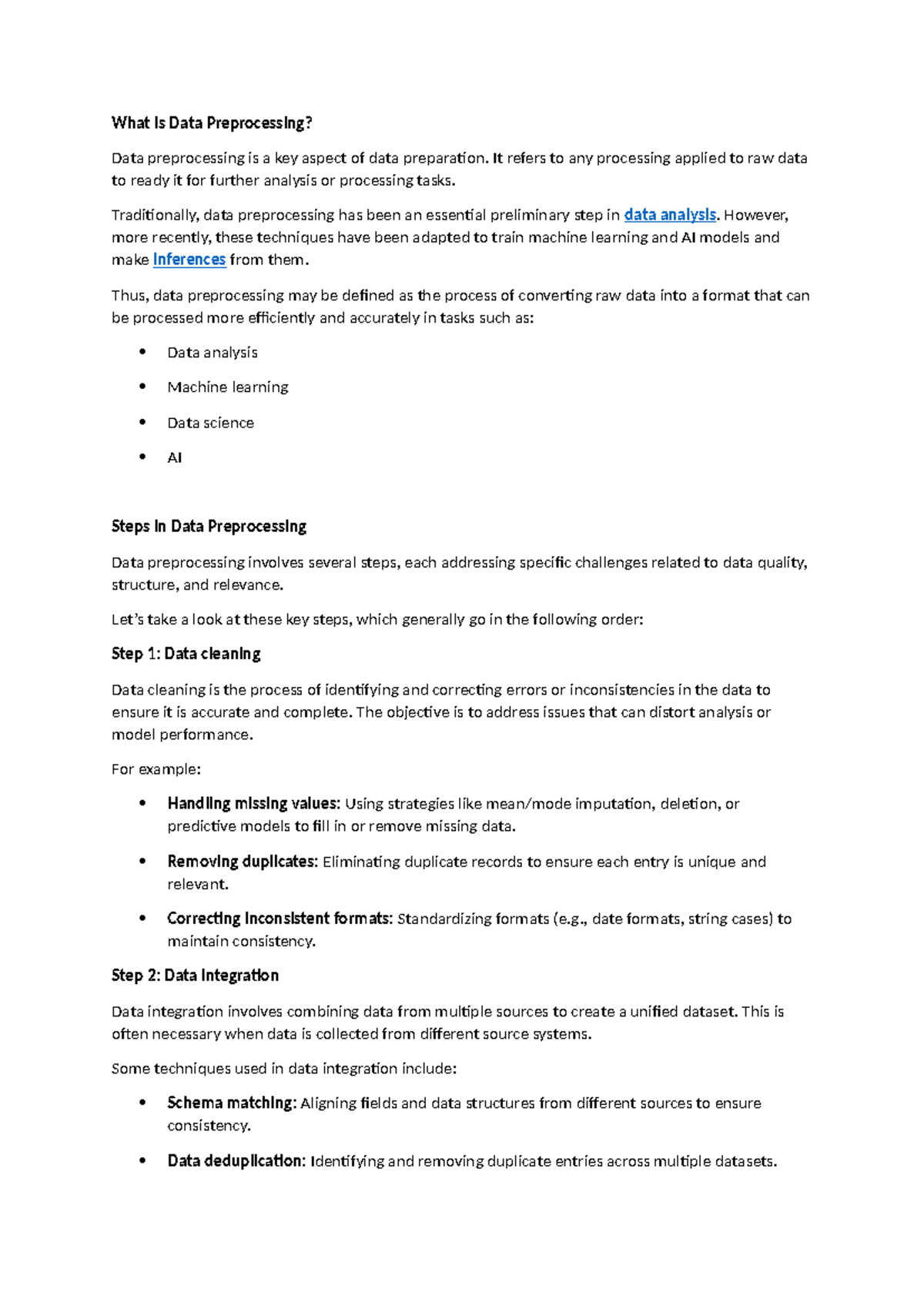 Machine Learning Notes: Key Concepts and Data Preprocessing Techniques ...