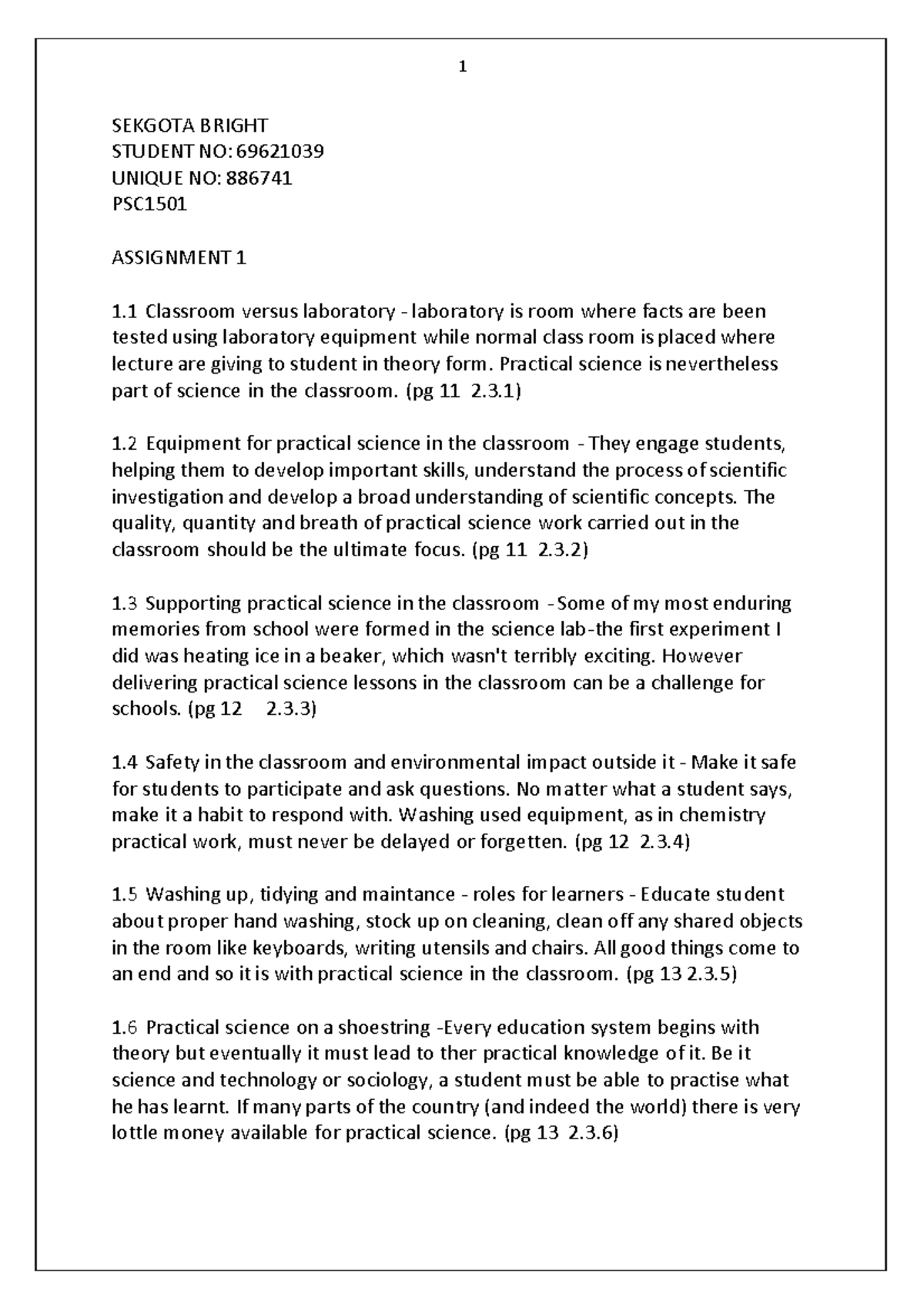 PSC 1501_ Practical Science for the Classroom - SEKGOTA BRIGHT STUDENT ...