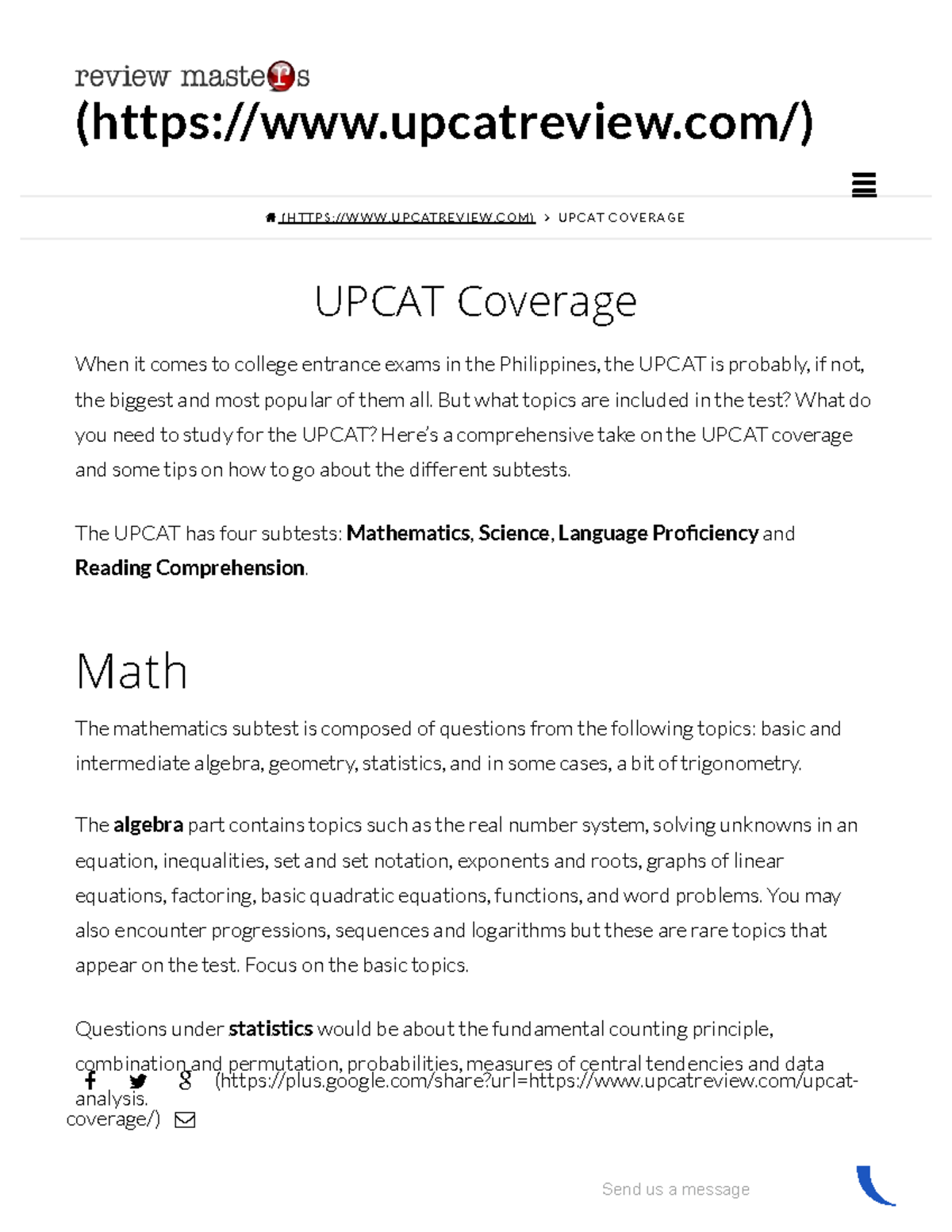 UPCAT Coverage: Essential Topics and Study Tips for Success - Studocu