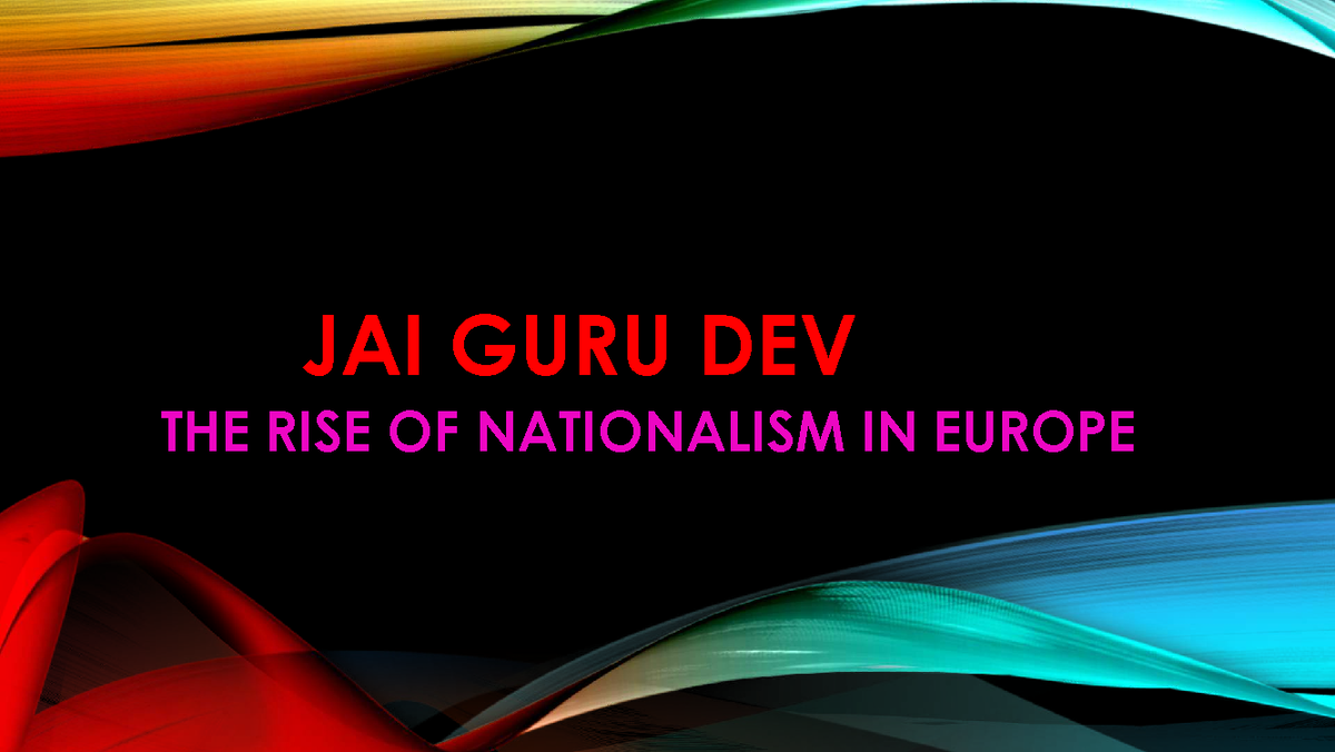JAI GURU DEV: Nationalism in Europe & the 1848 Revolutions - Notes ...