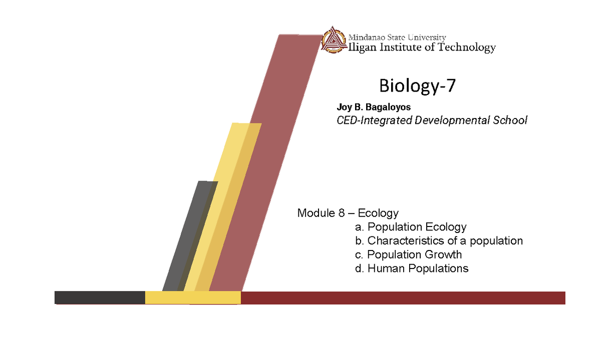 Module 8: Ecology - Population Dynamics and Characteristics - Studocu