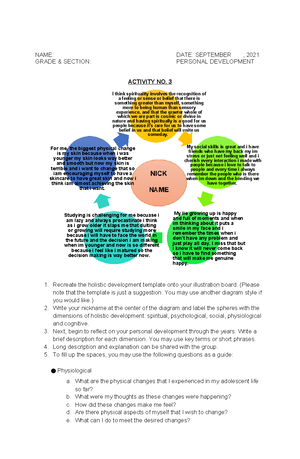 Perdev Activity 4 Brain Sheet - Science, Technology, Engineering and ...