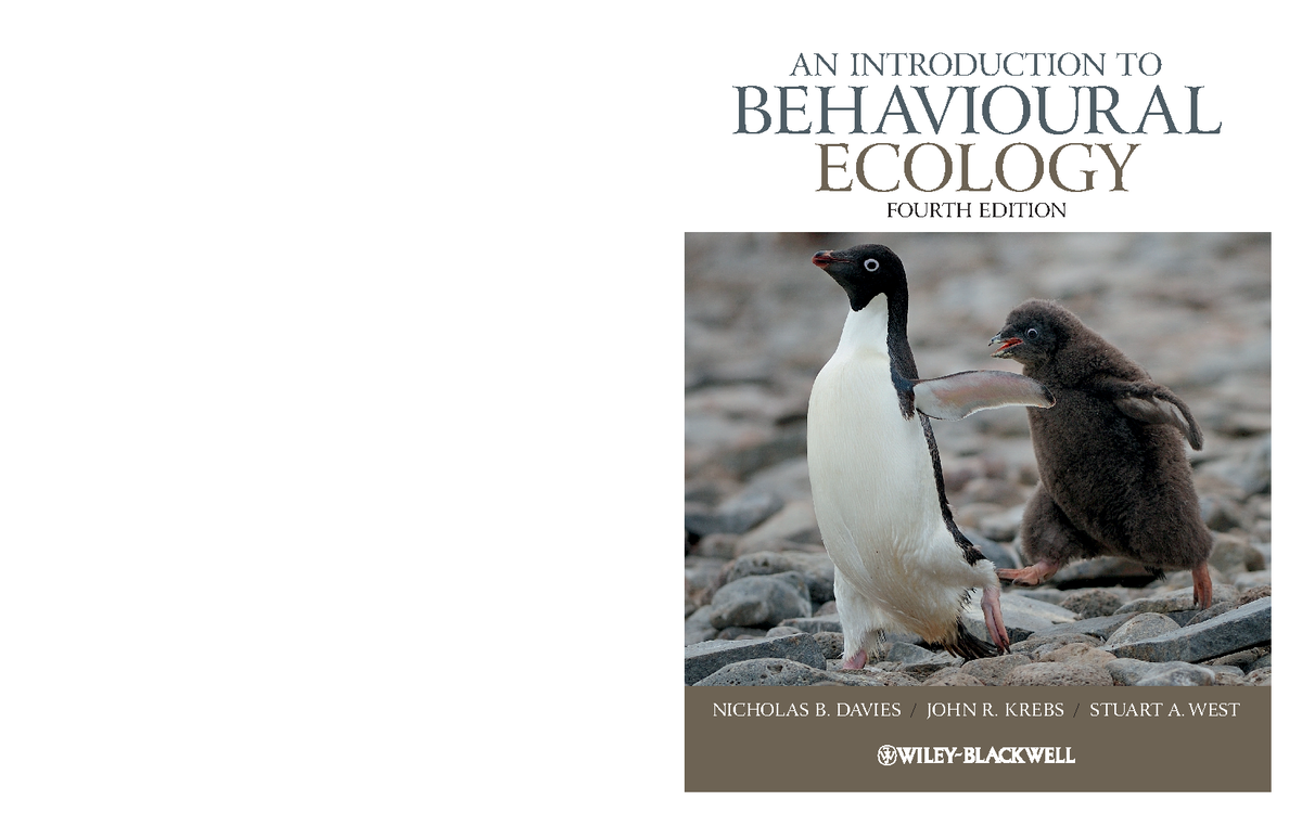 Behavioural Ecology: An Introduction (4th Edition) - Key Concepts ...