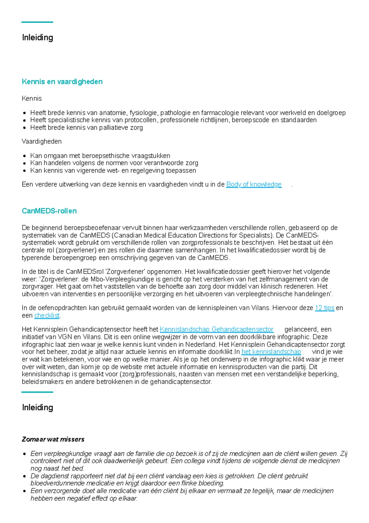 Verpleegkundige Diagnose en Zorgplan Opstellen - Zorgverlener (B1-K1-W2) - Studeersnel