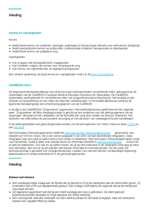 Verpleegkundige Diagnose en Zorgplan Opstellen - Zorgverlener (B1-K1-W2) - Studeersnel