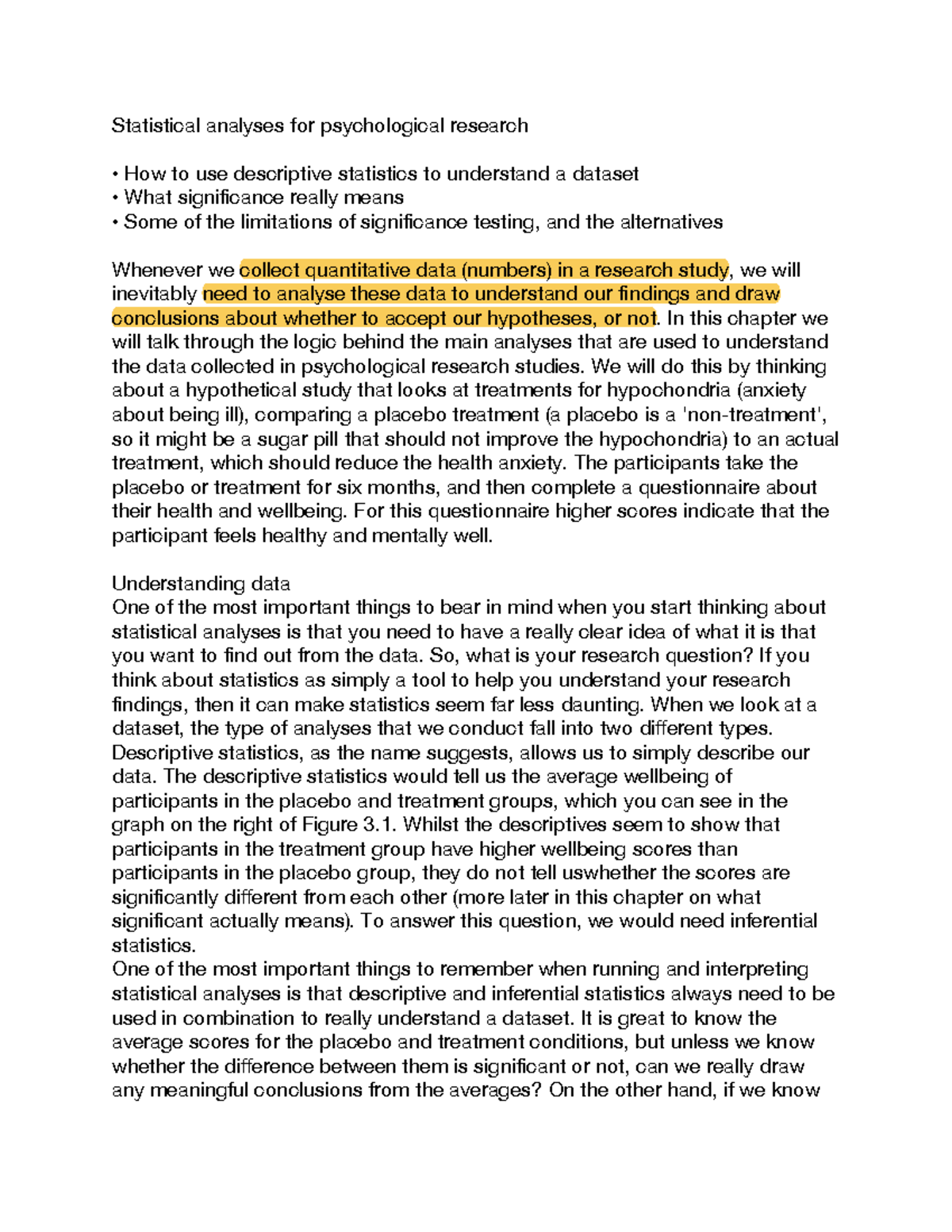 Statistical Analyses for Psychological Research: Key Concepts Explained ...