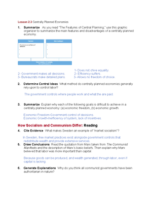 2.1 Three Key Economic Questions 1 - Lesson 2 The Three Key Economic ...