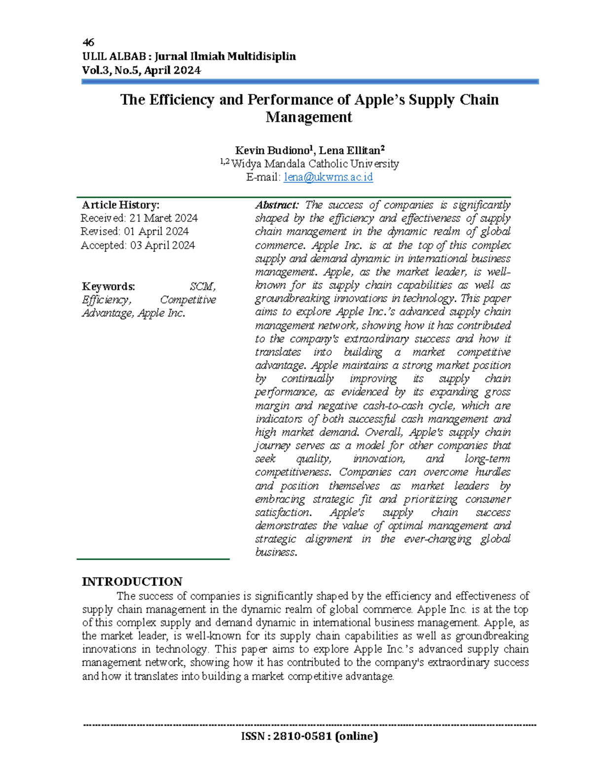 Apple's Supply Chain Management: Efficiency & Performance Analysis ...