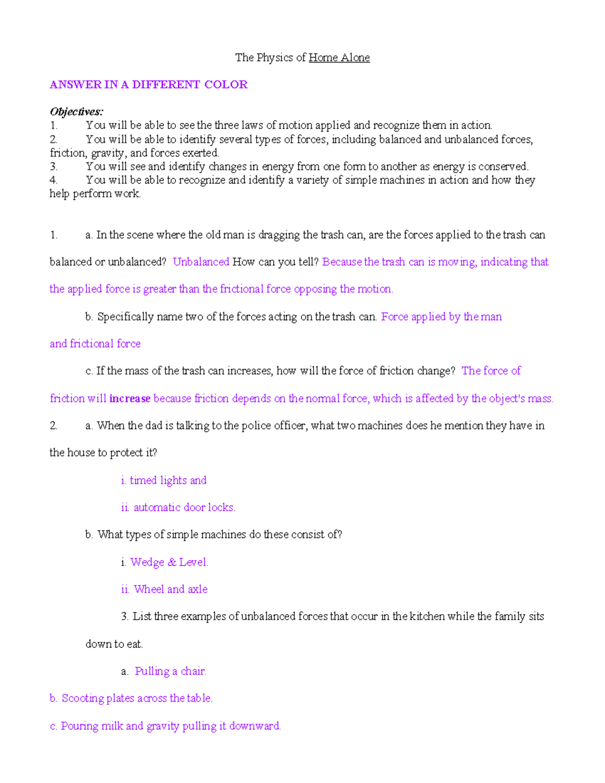 The Physics of Home Alone - Understanding Motion & Forces in Action ...