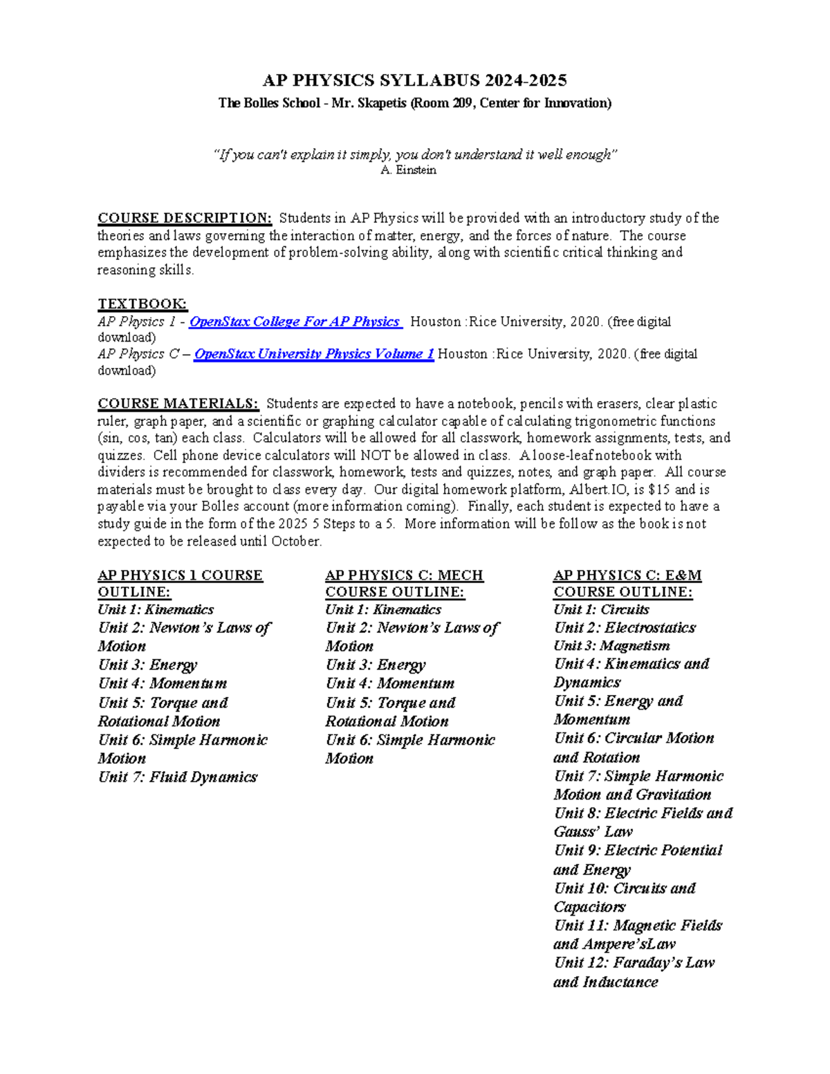 AP+Physics+Syllabus+and+Lab+Saftey+Contract done - AP PHYSICS SYLLABUS ...