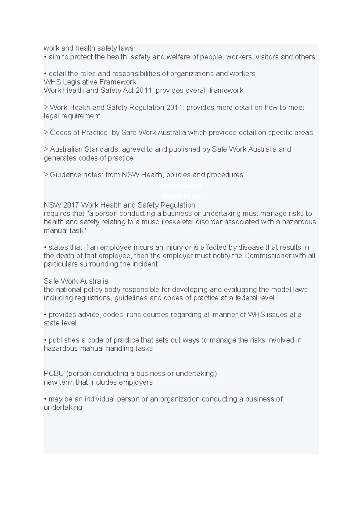 Hltwhs 002 - Work Health & Safety Practices and Regulations Overview ...
