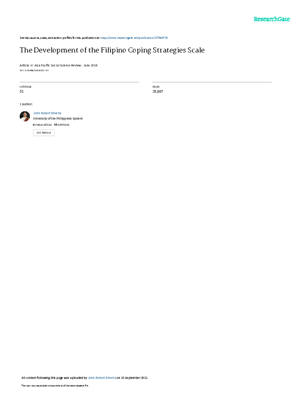 Filipino Coping Strategies Scale Development: Insights and Methodology ...