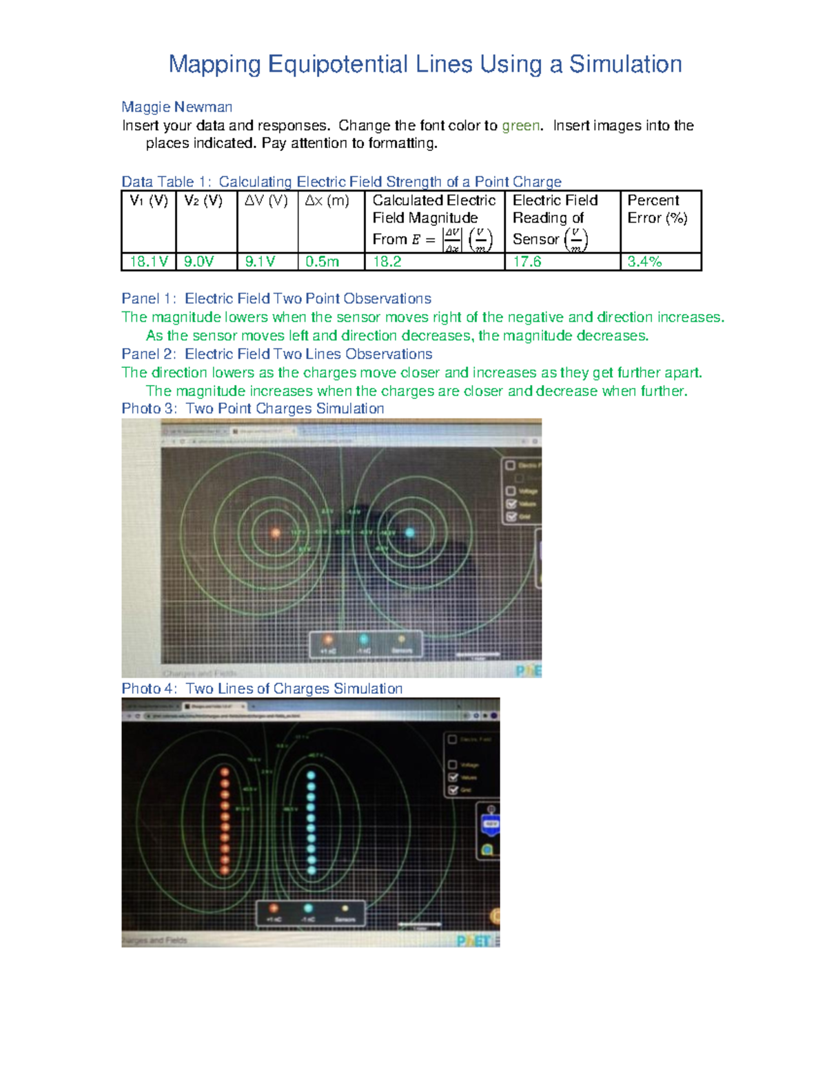 Lab 10: Simulation and Analysis of Equipotential Lines - Studocu