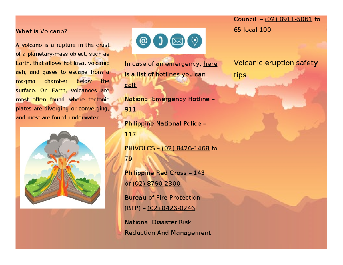 Volcanoes 101 - Safety Tips & Classifications - GOOOD - Studocu