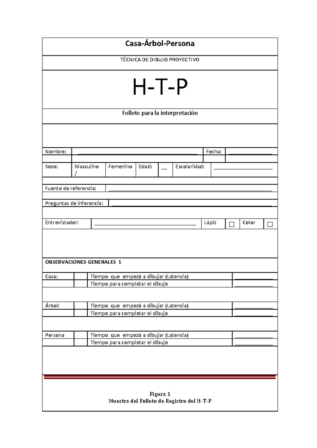 DFH Koppitz - Protocolo - HOJA DE CORRECCIÓN DEL TEST DEL DIBUJO DE LA ...