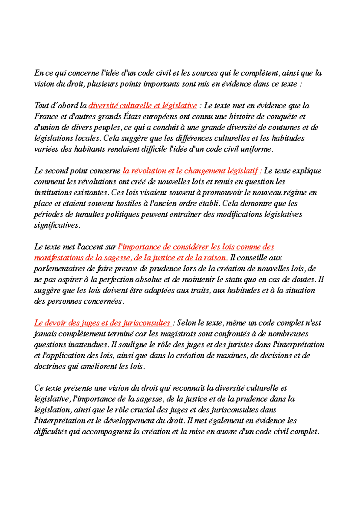 Portalis TD - Analyse du Code Civil et de ses Sources - Studocu
