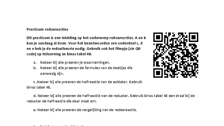 Practicum Redoxreacties - Introductie en Observaties D173d7a1 - Studeersnel