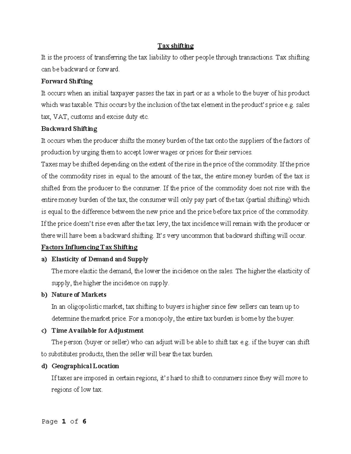 Tax Shifting: Understanding Forward and Backward Shifting in Economics ...