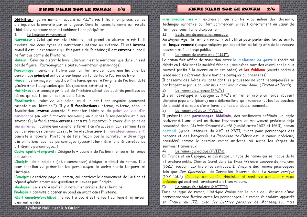 Fiche Méthode : Commentaire de Texte pour Seconde (FRA-102) - Studocu