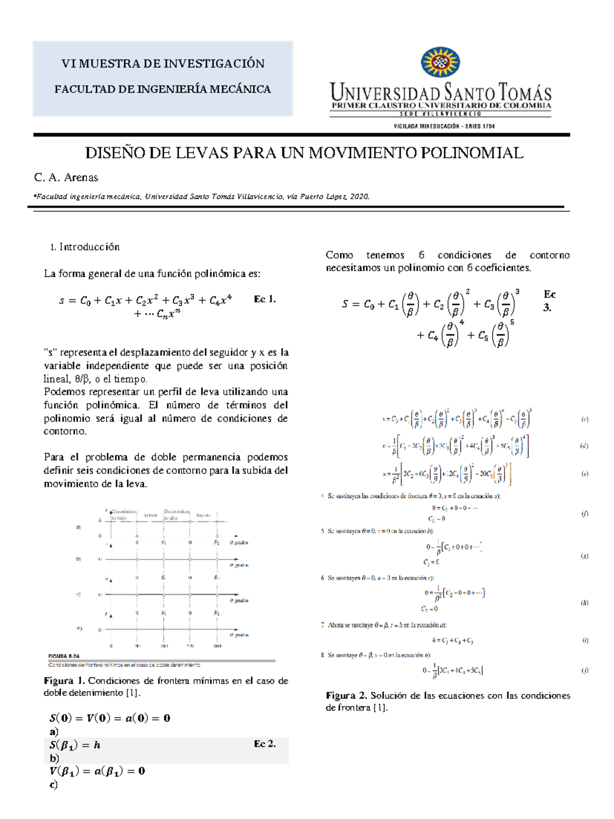 Arenas Carlos Leva Polinomial - DISEÑO DE LEVAS PARA UN MOVIMIENTO ...