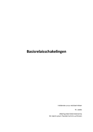 Lichtschakelingen - Licht - Stroomkringschema (principeschema): geeft ...