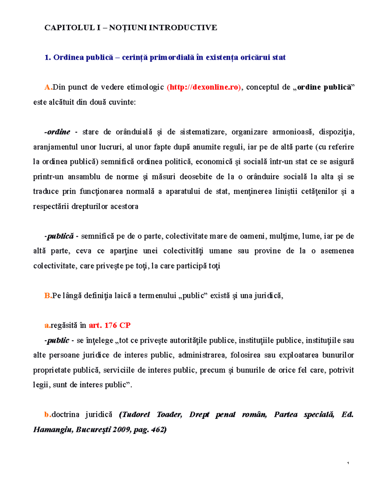 Cursul 1, 2023, notiuni introductive - CAPITOLUL I – NOŢIUNI ...