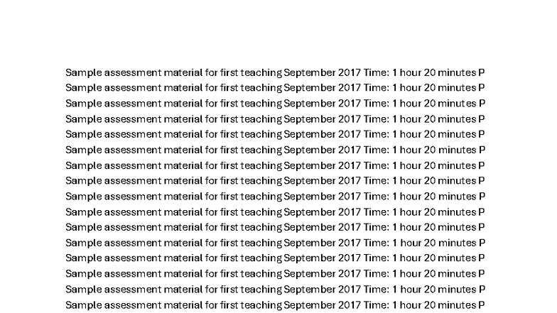 Sample Assessment Material for First Teaching (Sept 2017) - Studocu