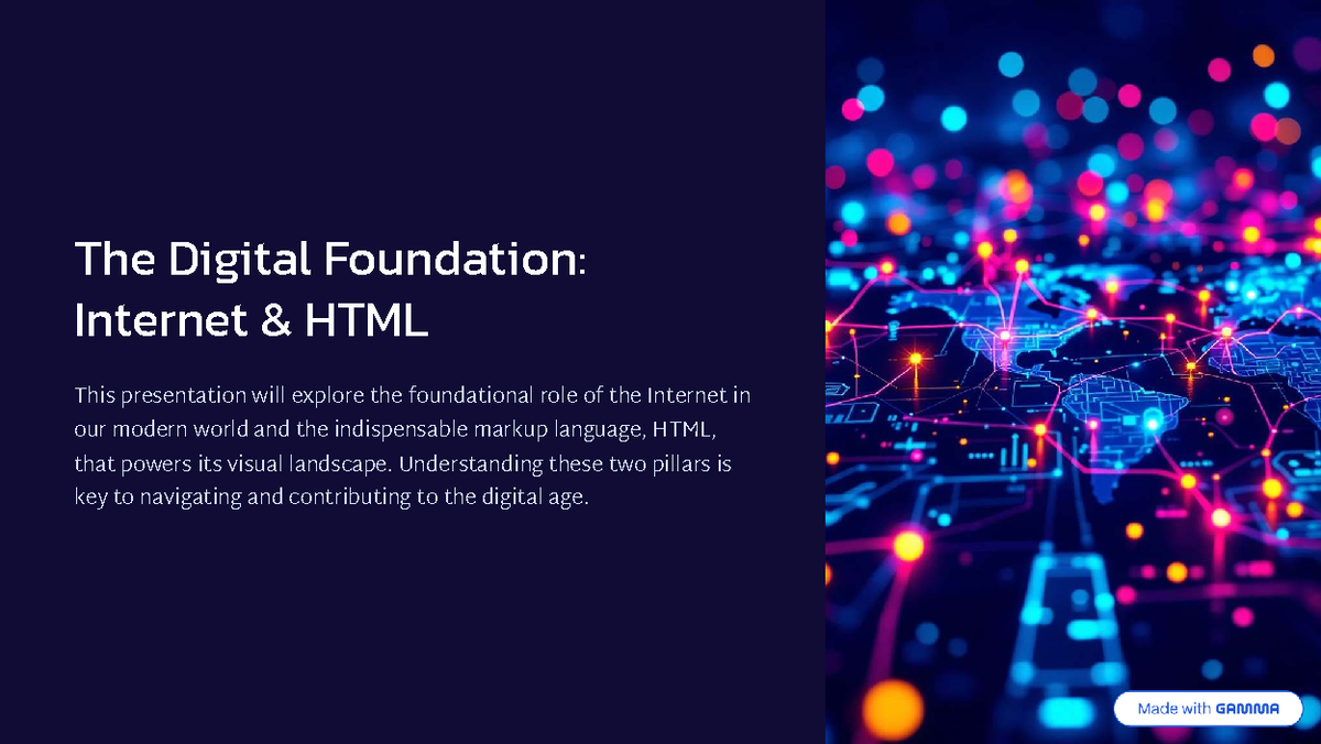 The Digital Foundation: Internet & HTML Overview - Studocu