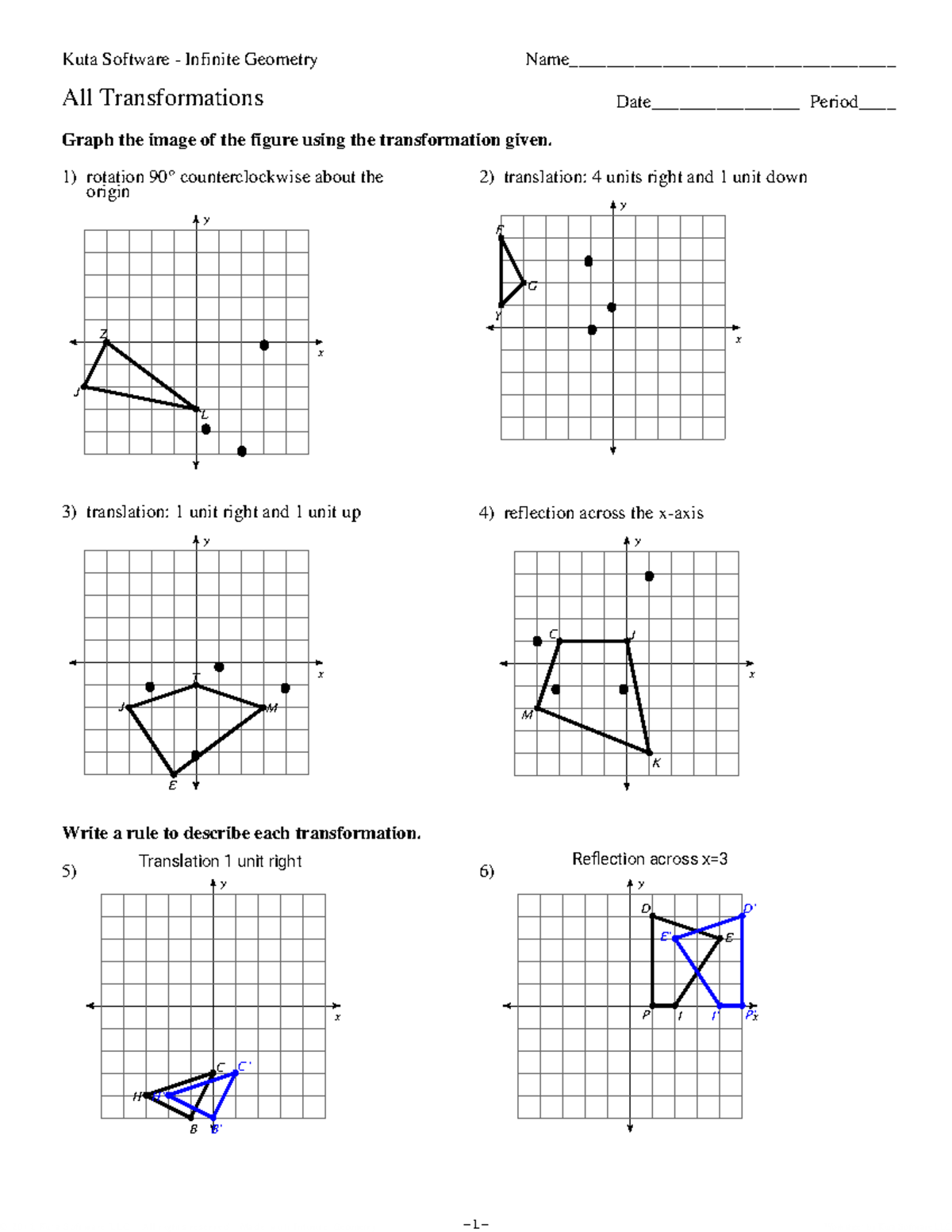 Rigid Body Transformations in Geometry (Kuta Infinite Geometry) - Studocu