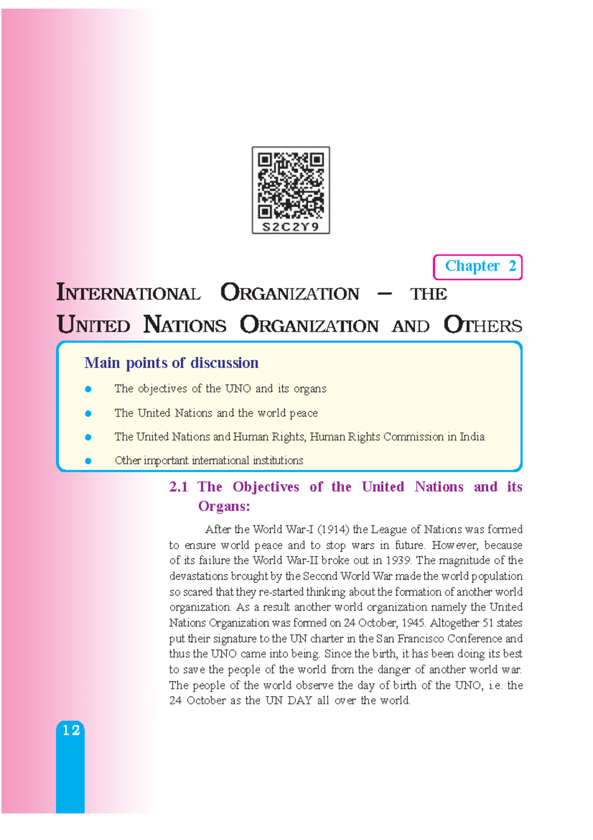 Chapter 2: International Organizations - The United Nations and Others ...