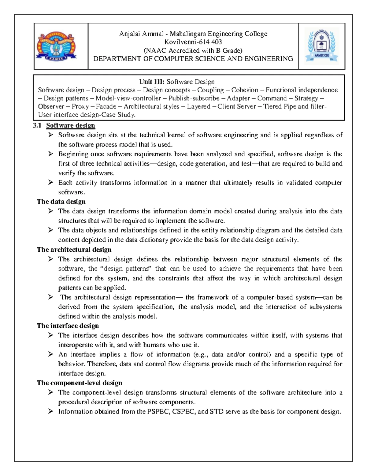 OOSE LAB Manual - CCS356 OOSE - Anjalai Ammal Mahalingam Engineering College Kovilvenni-614 403 ...