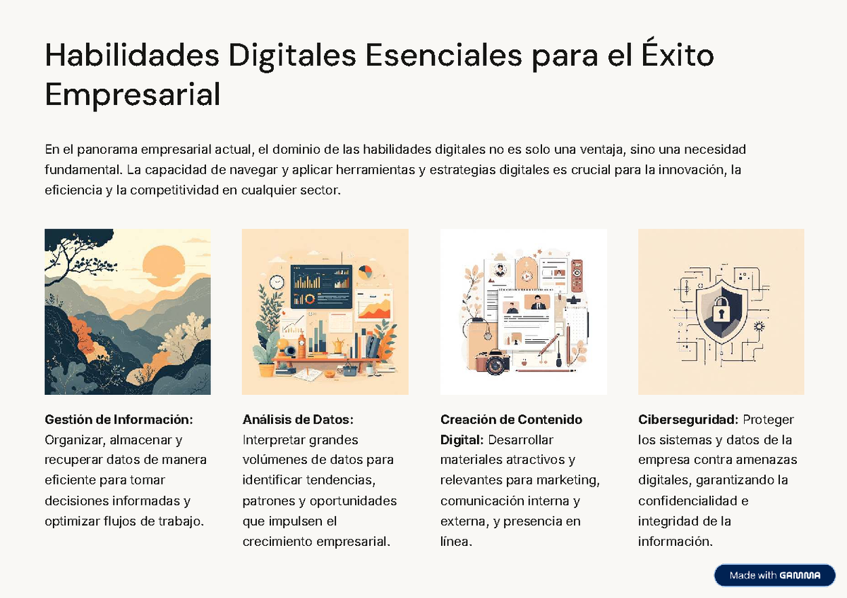 Habilidades Digitales Esenciales para el Éxito Empresarial: Guía Completa - Studocu