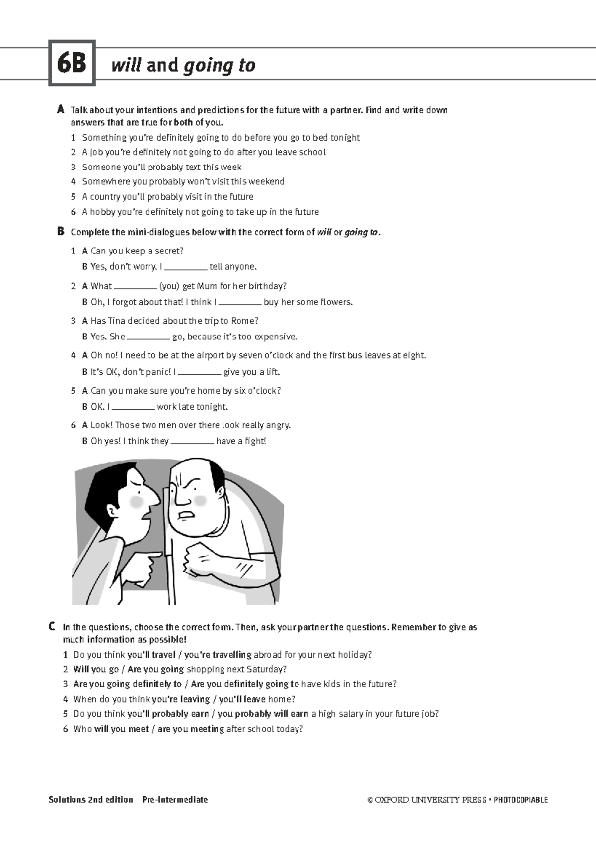 Classroom Activity 6B: Discussing Future Intentions & Predictions - Studocu